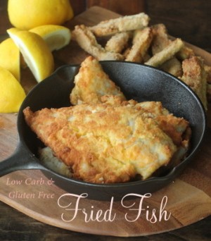 Fried fish, almond flour crust, low carb fried fish