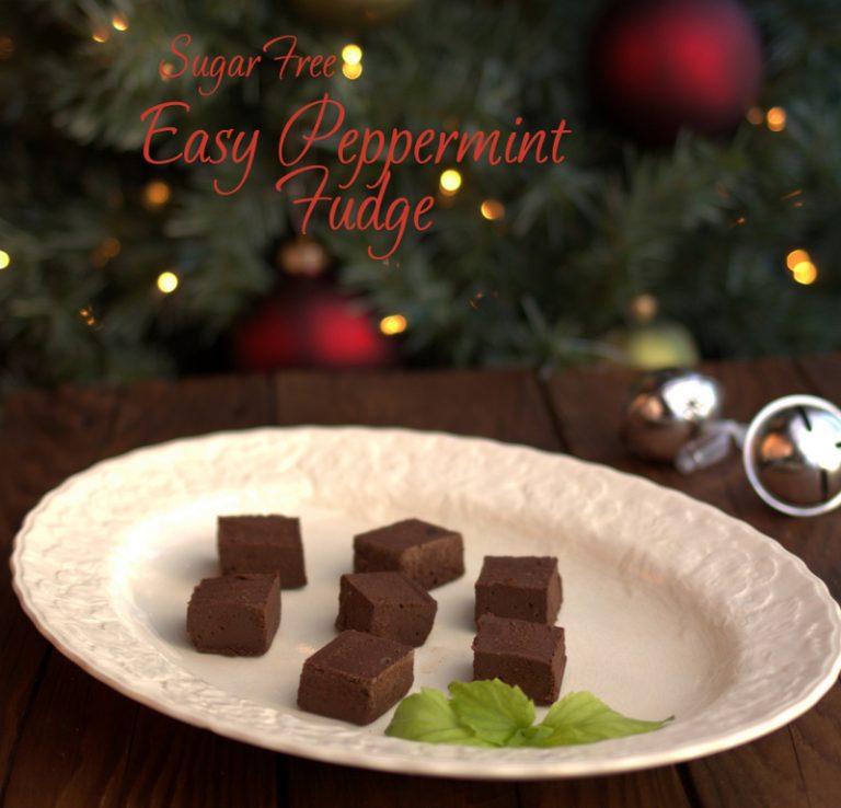 Easy Peppermint Fudge, sugar free peppermint fudge