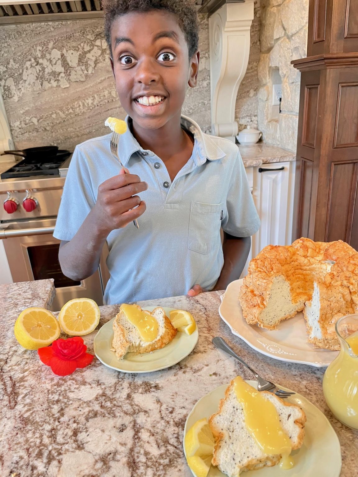 Lemon Poppy Seed Protein Sparing Angel Food Cake - Maria Mind Body Health