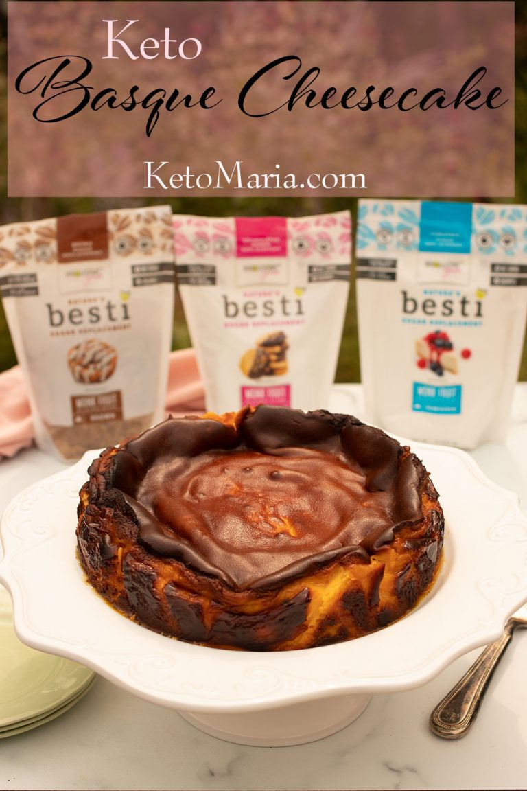 Keto Basque Cheesecake - Maria Mind Body Health