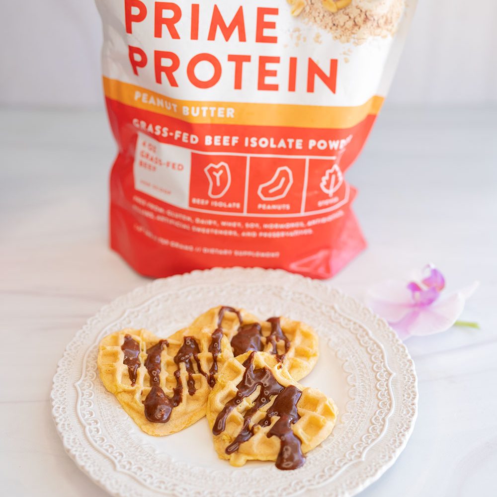 Keto Peanut Butter Cup Protein Chaffles - Maria Mind Body Health