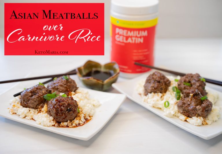 Asian Meatballs over Carnivore Rice - Maria Mind Body Health